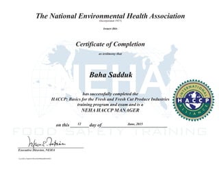 Certificate Baha sadduk | PPT
