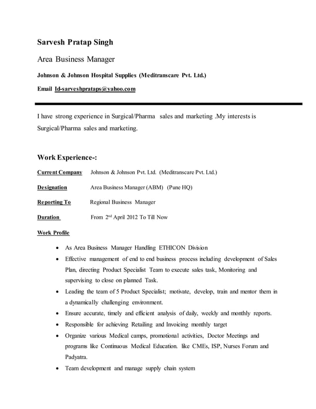 Sarvesh Pratap Singh resume | PDF
