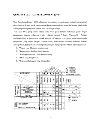 97926320 quality-function-development-qfd-131208233228-phpapp01 | PDF