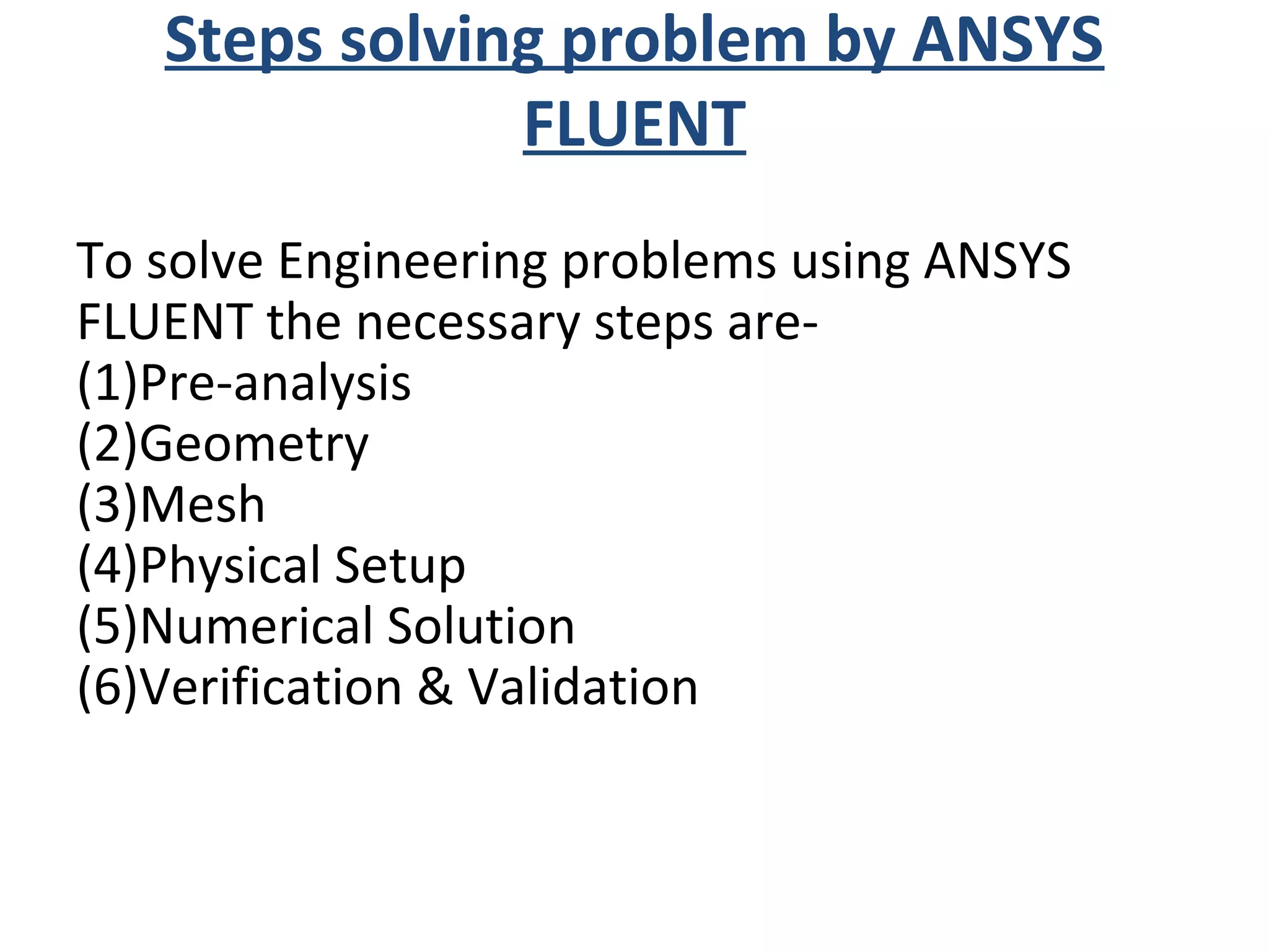 CFD & ANSYS FLUENT | PPT