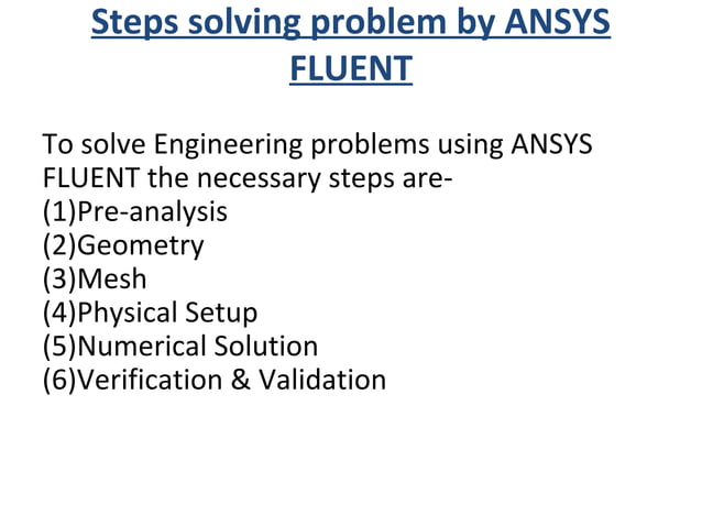 CFD & ANSYS FLUENT | PPT | Physics | Science