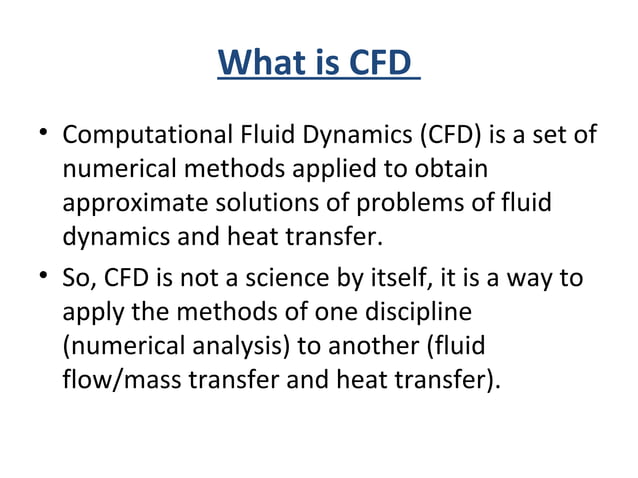 CFD & ANSYS FLUENT | PPT | Physics | Science