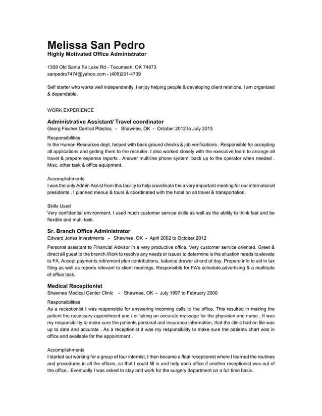 Melissa San Pedro 2014.pdf Resume | PDF