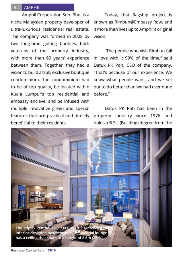 Rimbun @ Embassy Row ( Business Capital Asia) | PDF