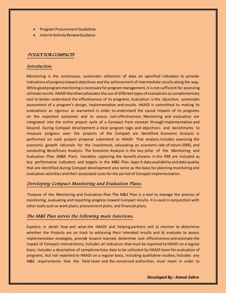 Monitoring and Evaluation Policy | DOCX