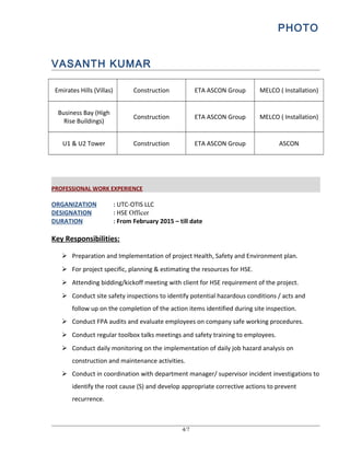 Vasanth-CV Format(2015) | DOC | Civil Engineering Industry | Industries