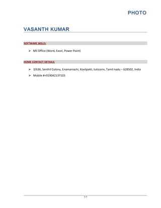 Vasanth-CV Format(2015) | DOC