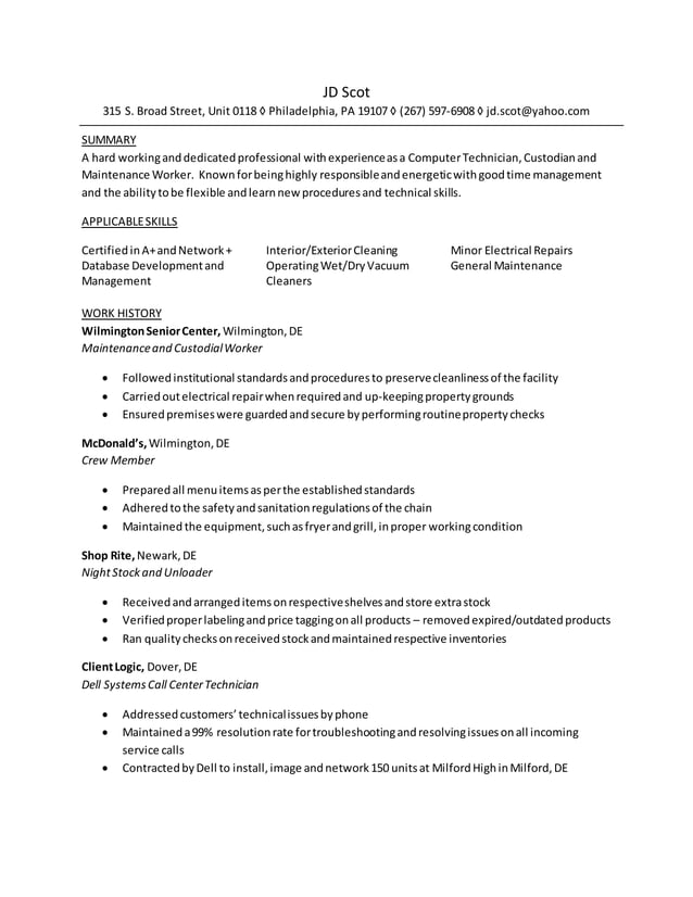 JD Scot Resume 2016 | DOCX