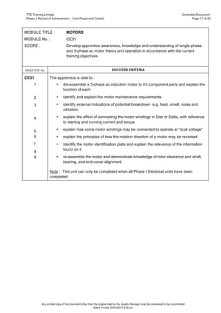 Phase 2 Core Power and Control RoA.3 | PDF
