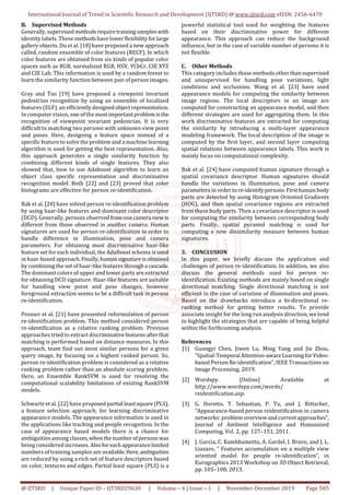 Analysis of Different Techniques for Person Re-Identification: An Assessment | PDF