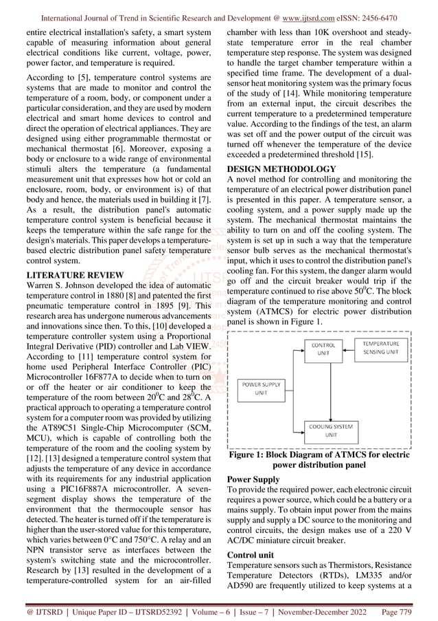 An Automatic Temperature Monitoring and Control System for Electric Power Distribution Panel | PDF