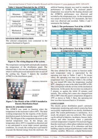 An Automatic Temperature Monitoring and Control System for Electric Power Distribution Panel | PDF