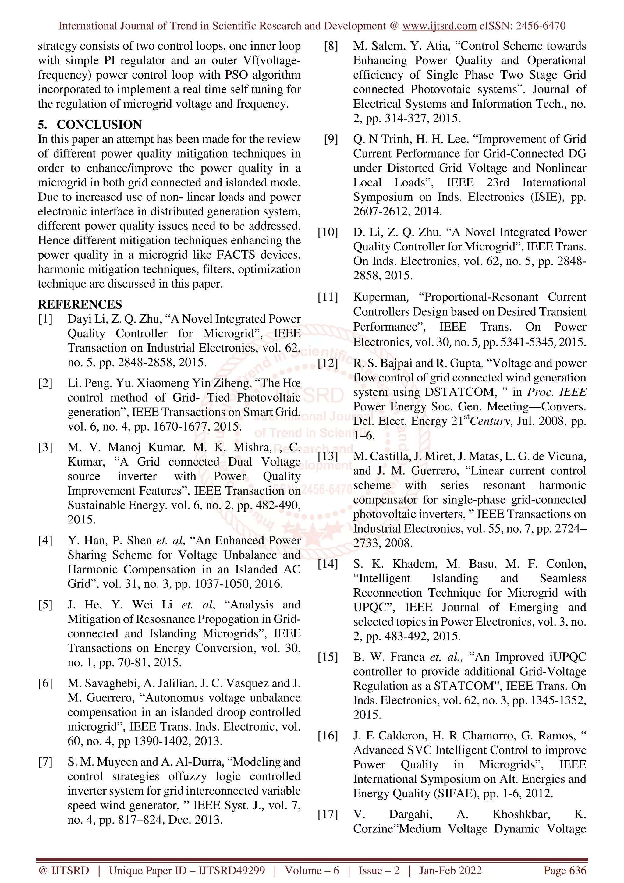 A Review on Power Quality Issues and their Mitigation Techniques in ...