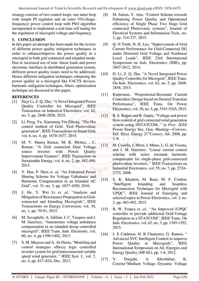A Review on Power Quality Issues and their Mitigation Techniques in Microgrid System | PDF