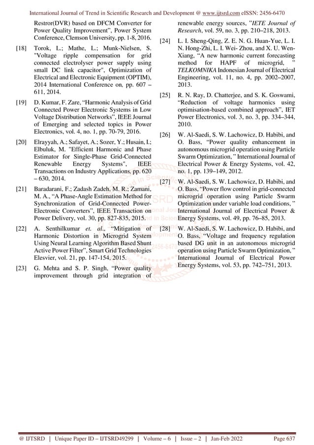 A Review on Power Quality Issues and their Mitigation Techniques in Microgrid System | PDF