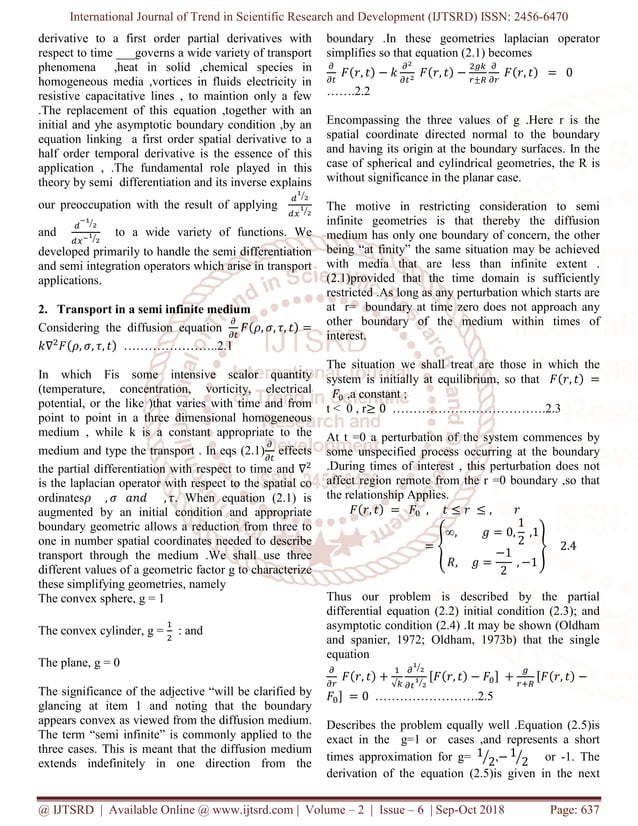 A Technique for Partially Solving a Family of Diffusion Problems | PDF ...