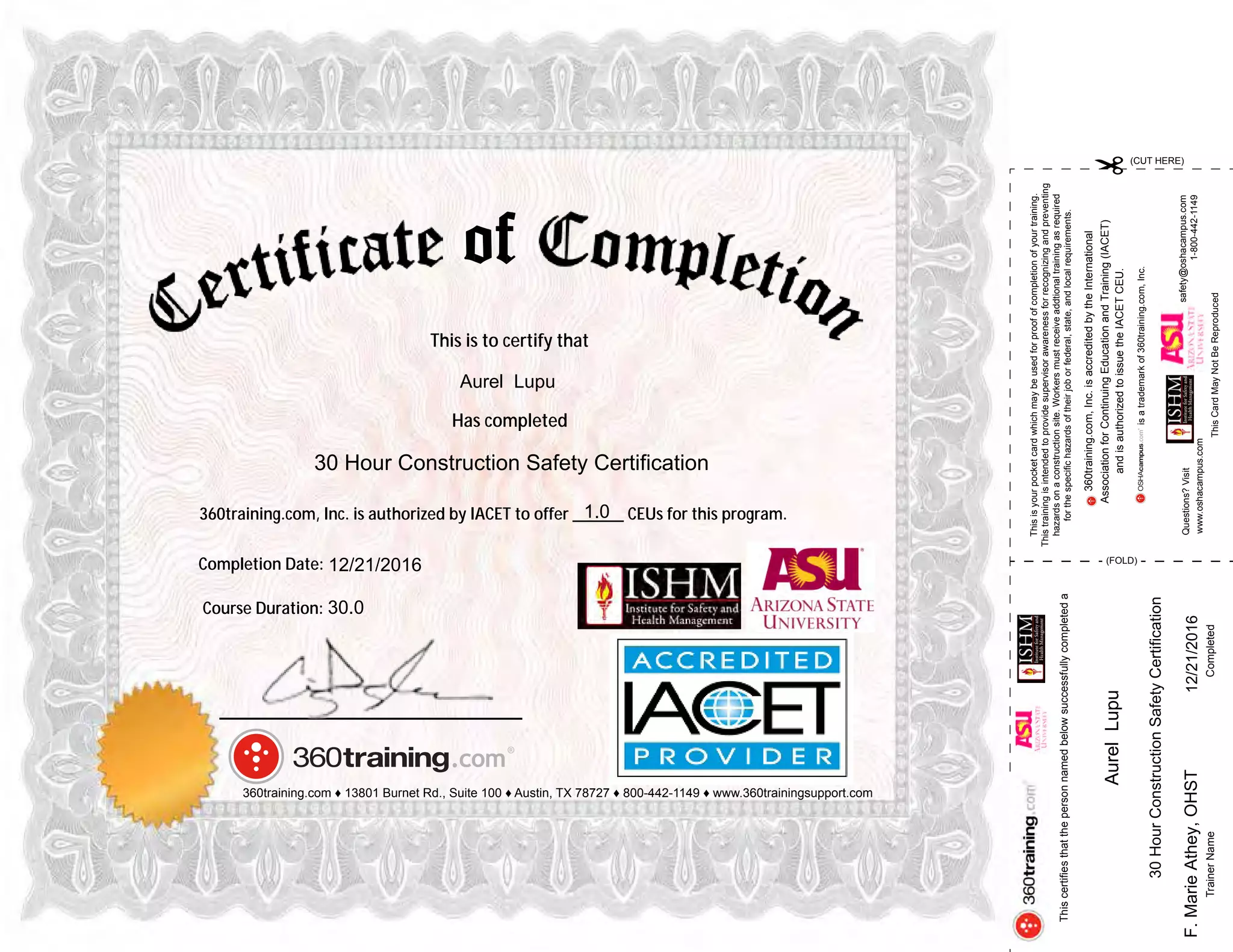 1-OSHA Construction Safety Certification | PPT