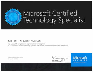 Microsoft Certification | PDF