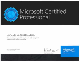 Microsoft Certification | PPT