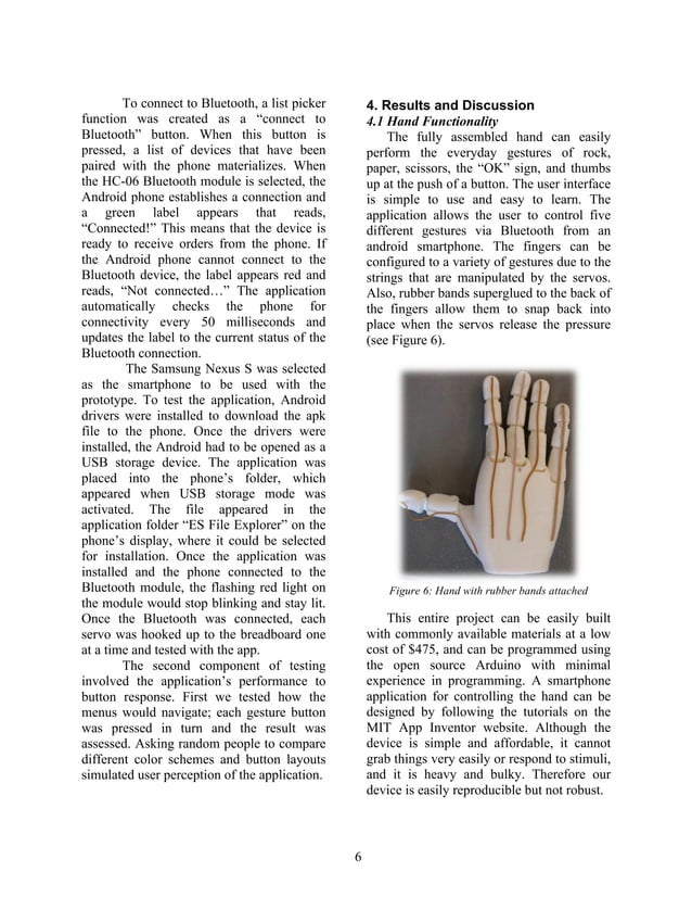 Robotic Hand in Motion Final Paper | PDF | Physical Therapy | Wellness
