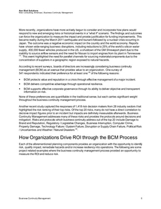 Business Continuity Management-The Case for Return on Investment-white ...