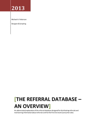 TheReferralDatabase | PDF