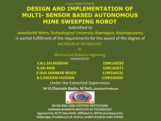 AUTONOMOUS MINE SWEEPING ROBOT | PPT