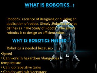 AUTONOMOUS MINE SWEEPING ROBOT | PPT