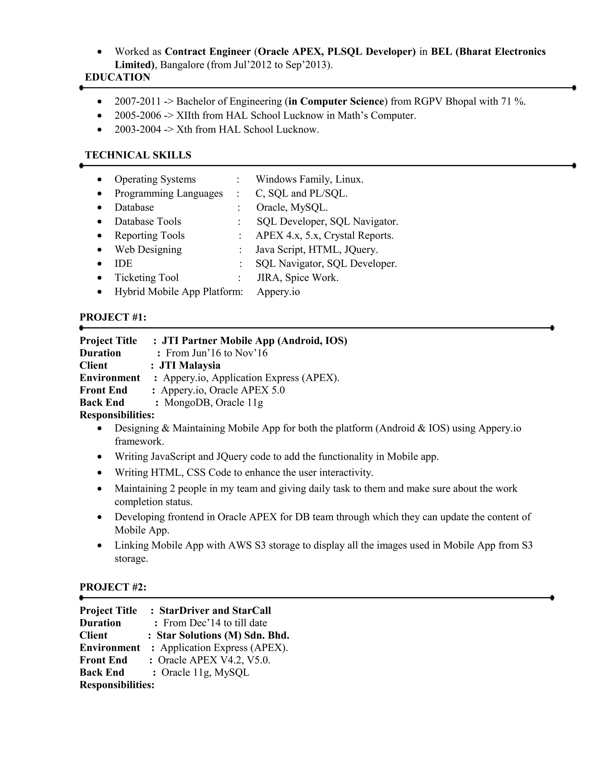 Krishna_4.5_Years_OracleAPEX_PLSQL | DOC | Databases | Computer Software and Applications