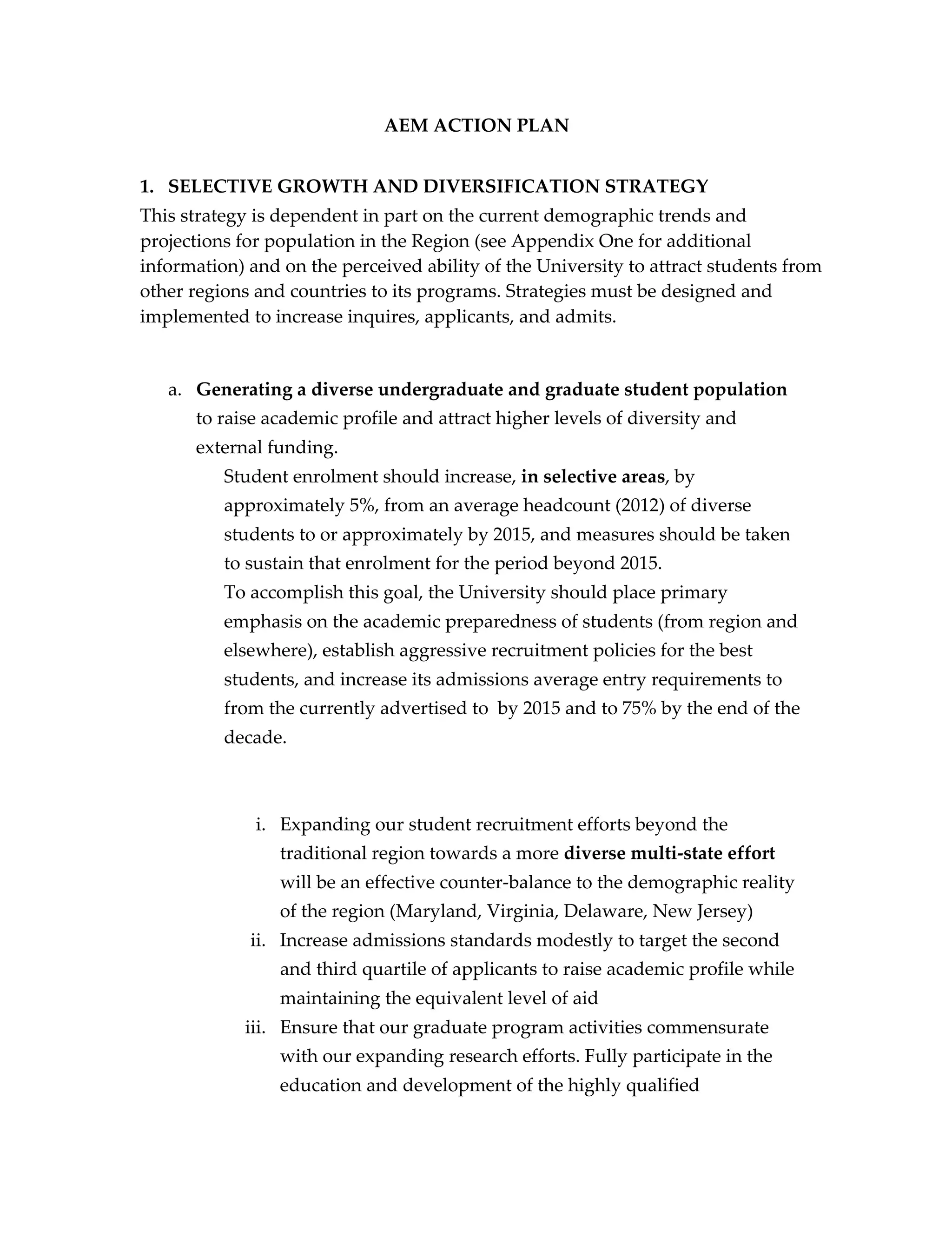 Enrollment Management Outline for Shippensburg University | PDF