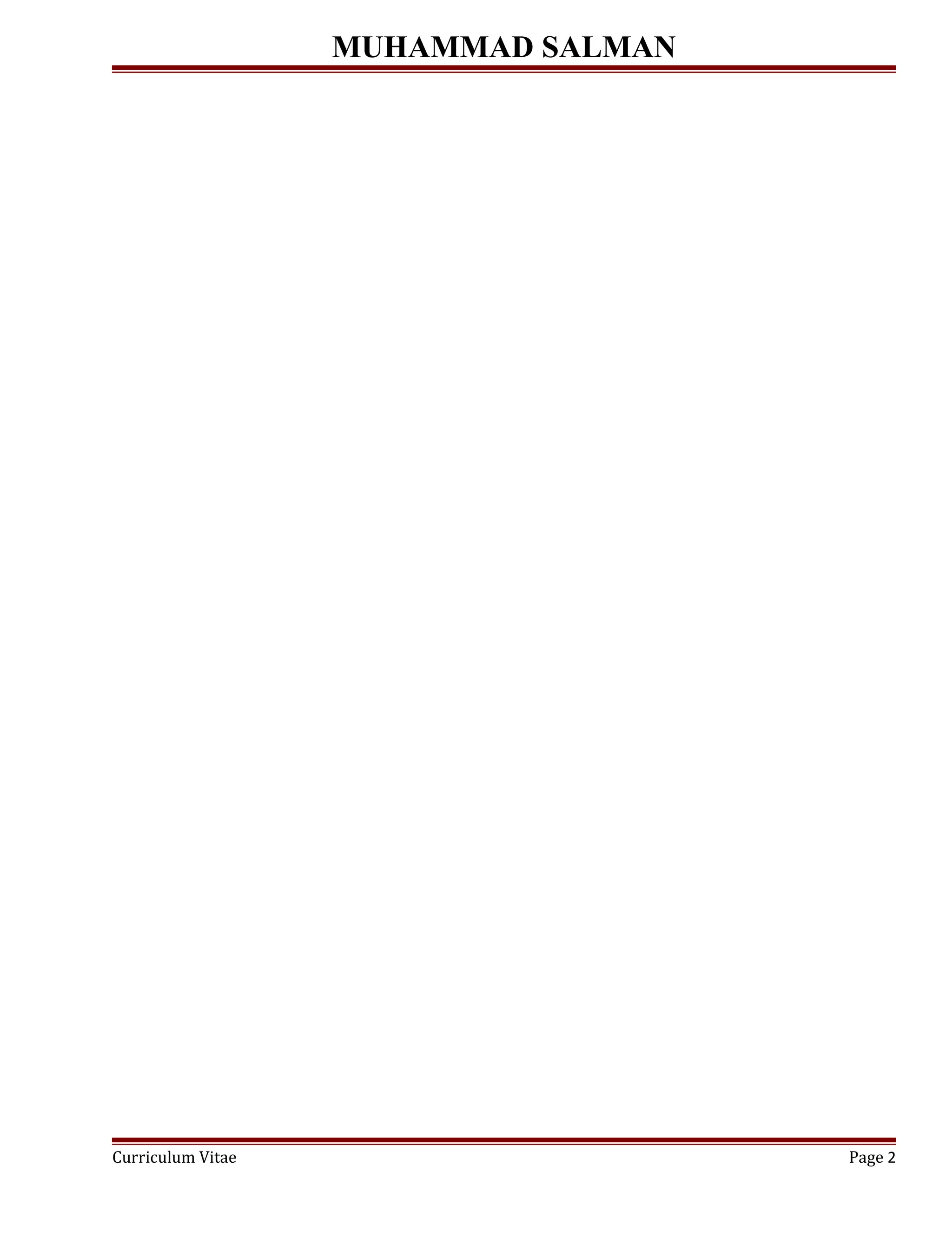 Updated CV of Salman | DOC