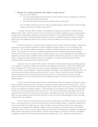 Capella Extended Goal Statement | DOCX