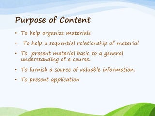 Content Selection and Organization Principles and Procedures (8603) | PPT