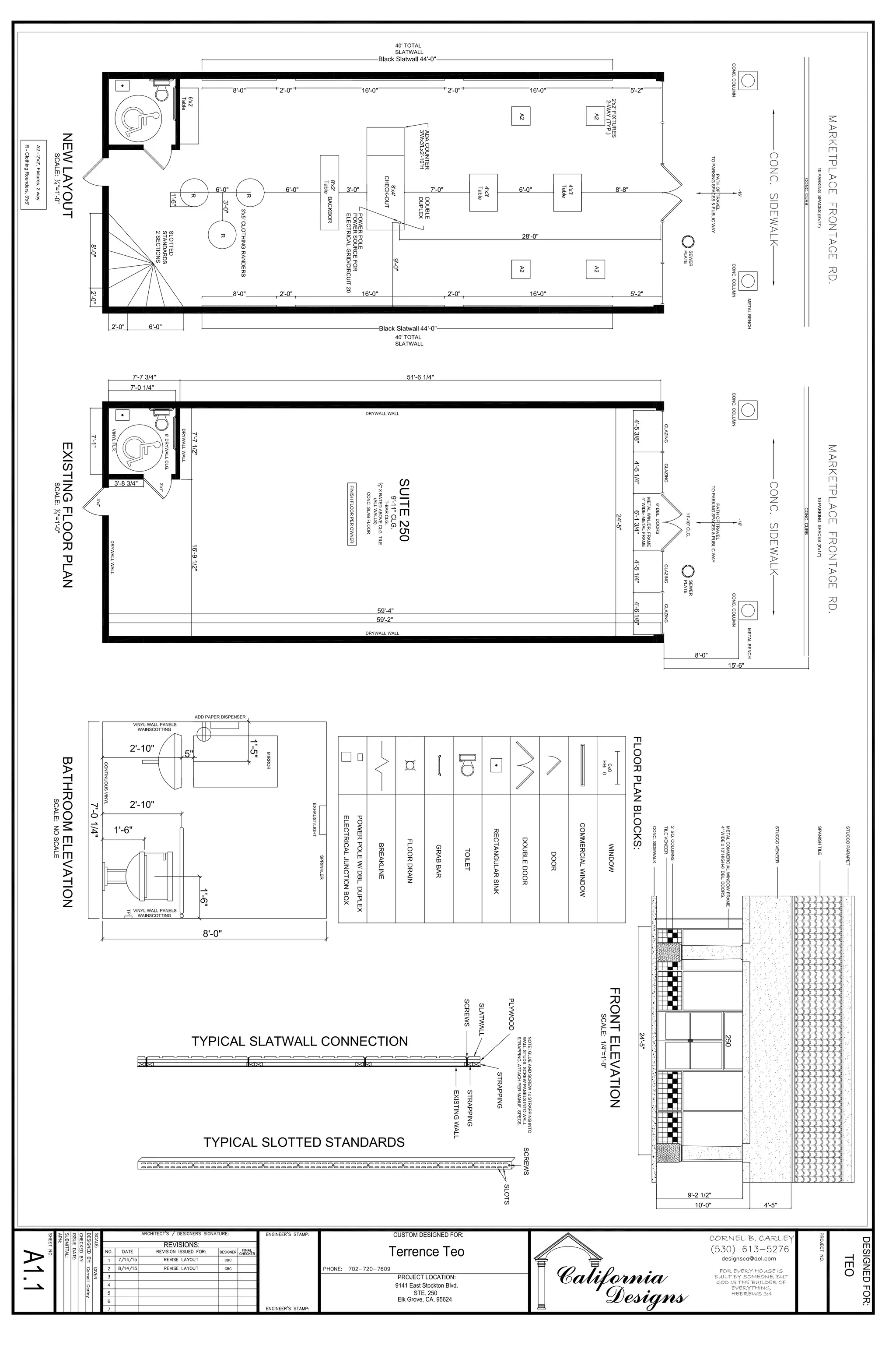 Terrence Teo-Elk Grove CA-Cornel Carley 081415REVISED EXISTING FLOOR ...