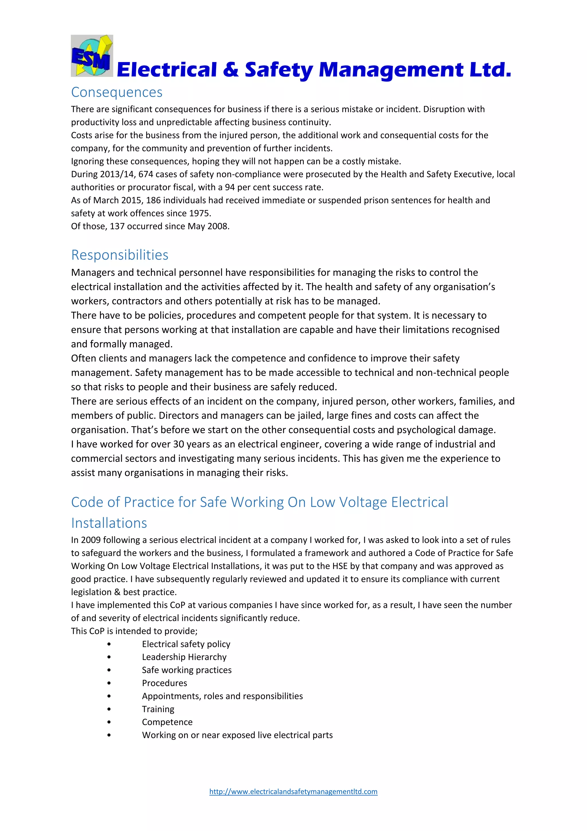 Electrical Risk Management | PDF