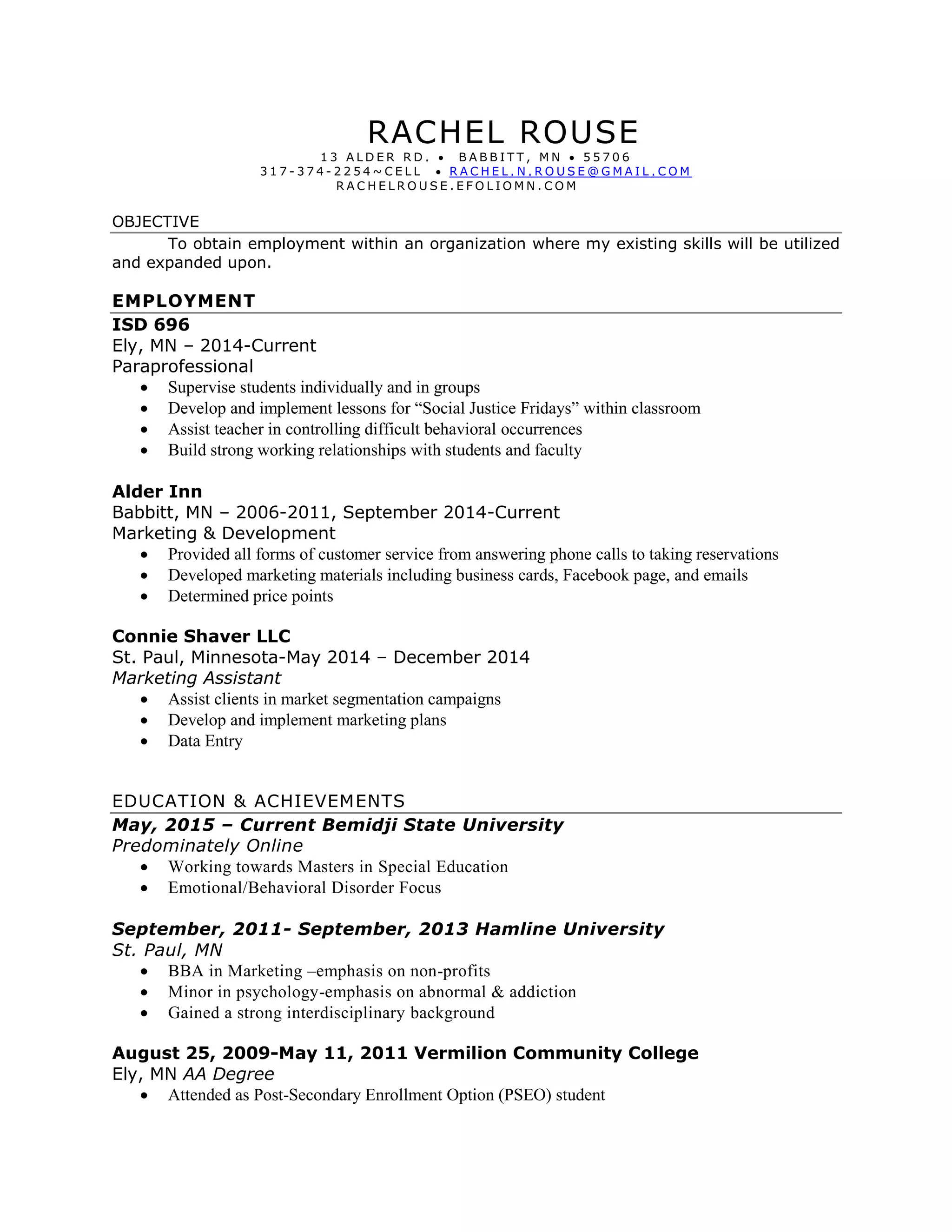 Rouse Resume GEN | PDF