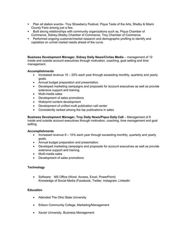 Resume for Becky Smith | PDF