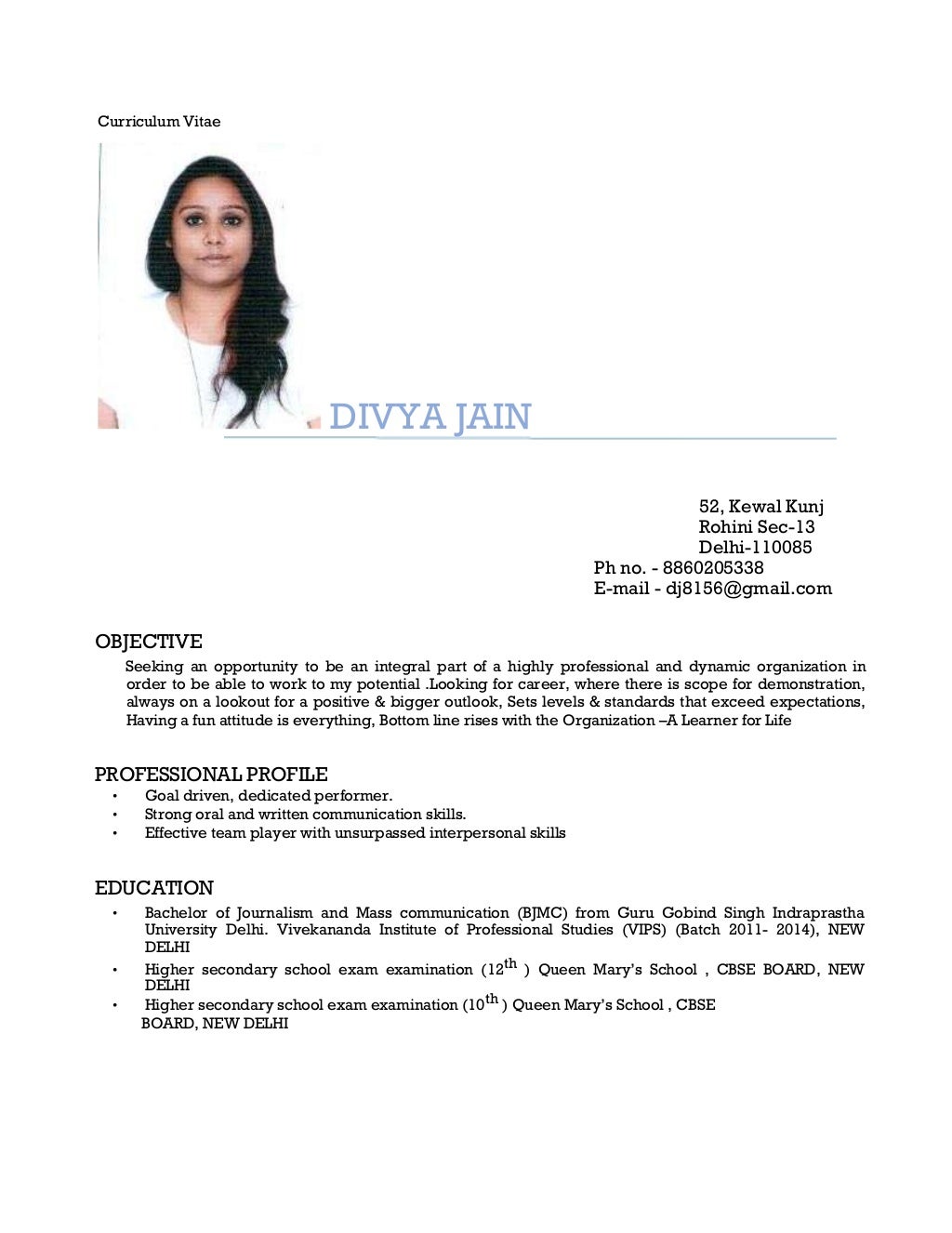 Divya Resume