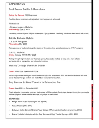 Teacher C.V. 2015 | PDF