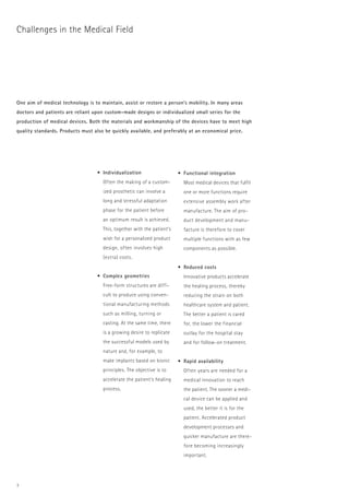 Additive Manufacturing in the Medical Field -EOS | PDF