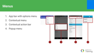 Android developer fundamentals training overview Part II | PPT