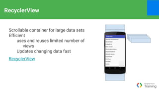 Android developer fundamentals training overview Part II | PPT