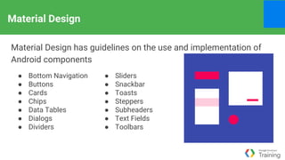 Android developer fundamentals training overview Part II | PPT