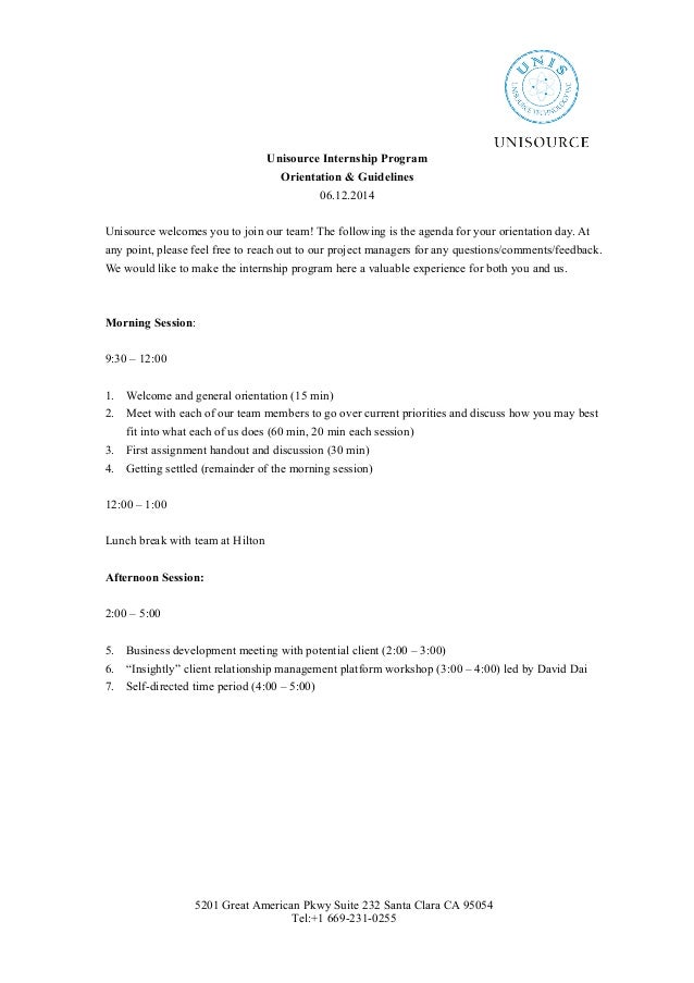 internship program guideline