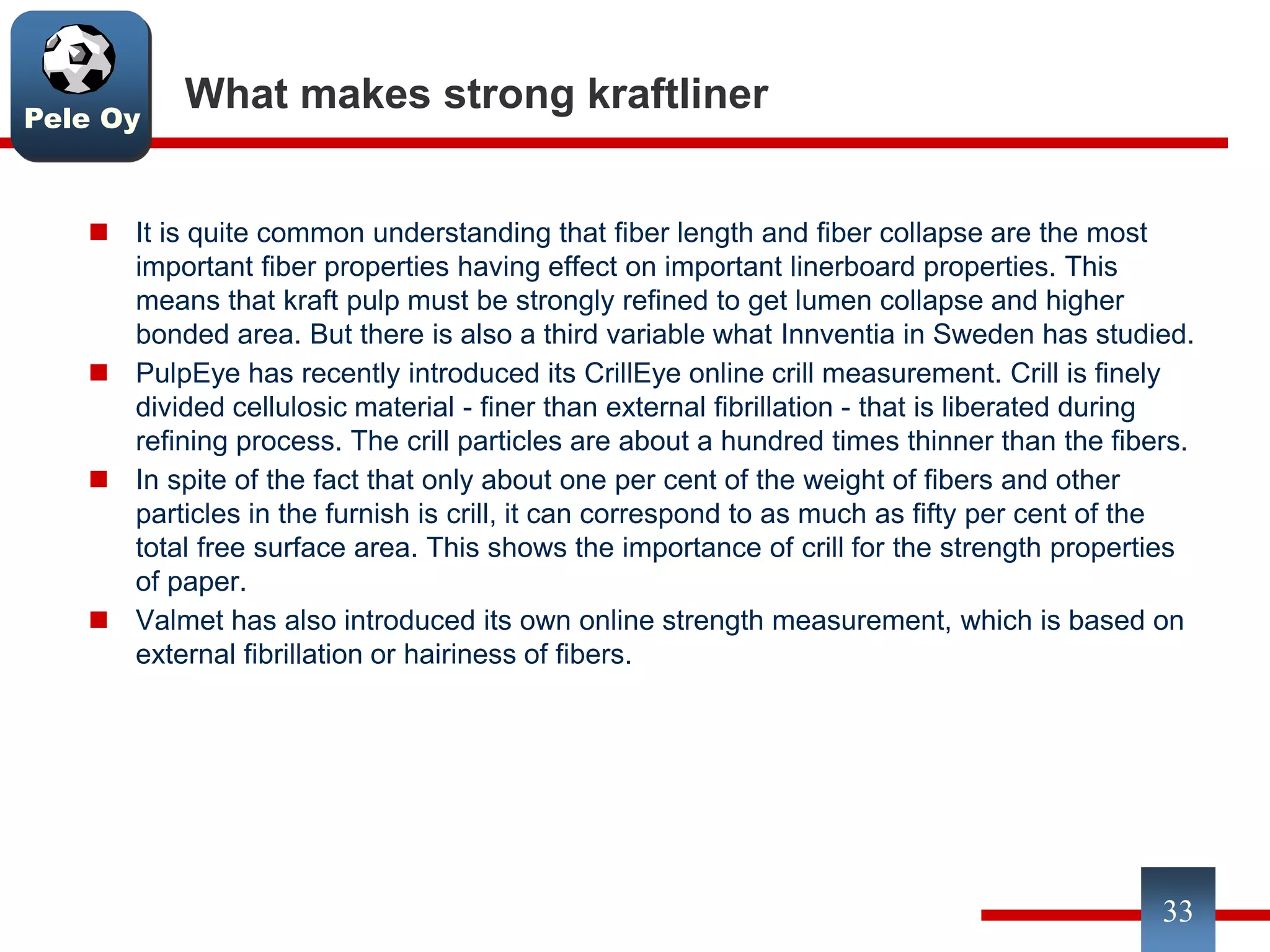 Fiber and Pulp Characteristics for Papermaking | PDF