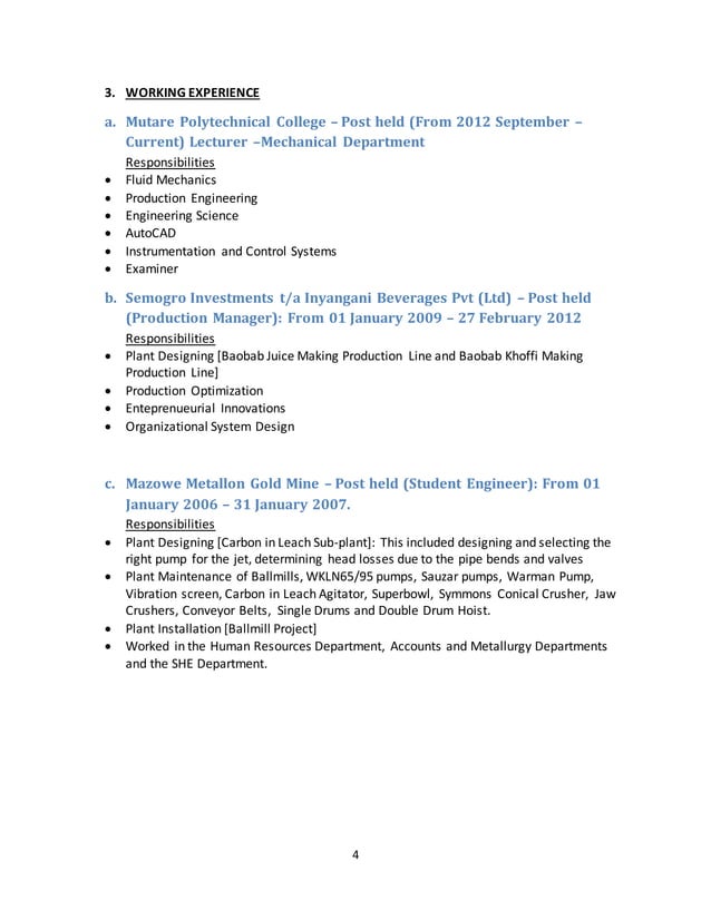 CURRICULUM VITAE FOR LAWRENCE JONGI | PDF