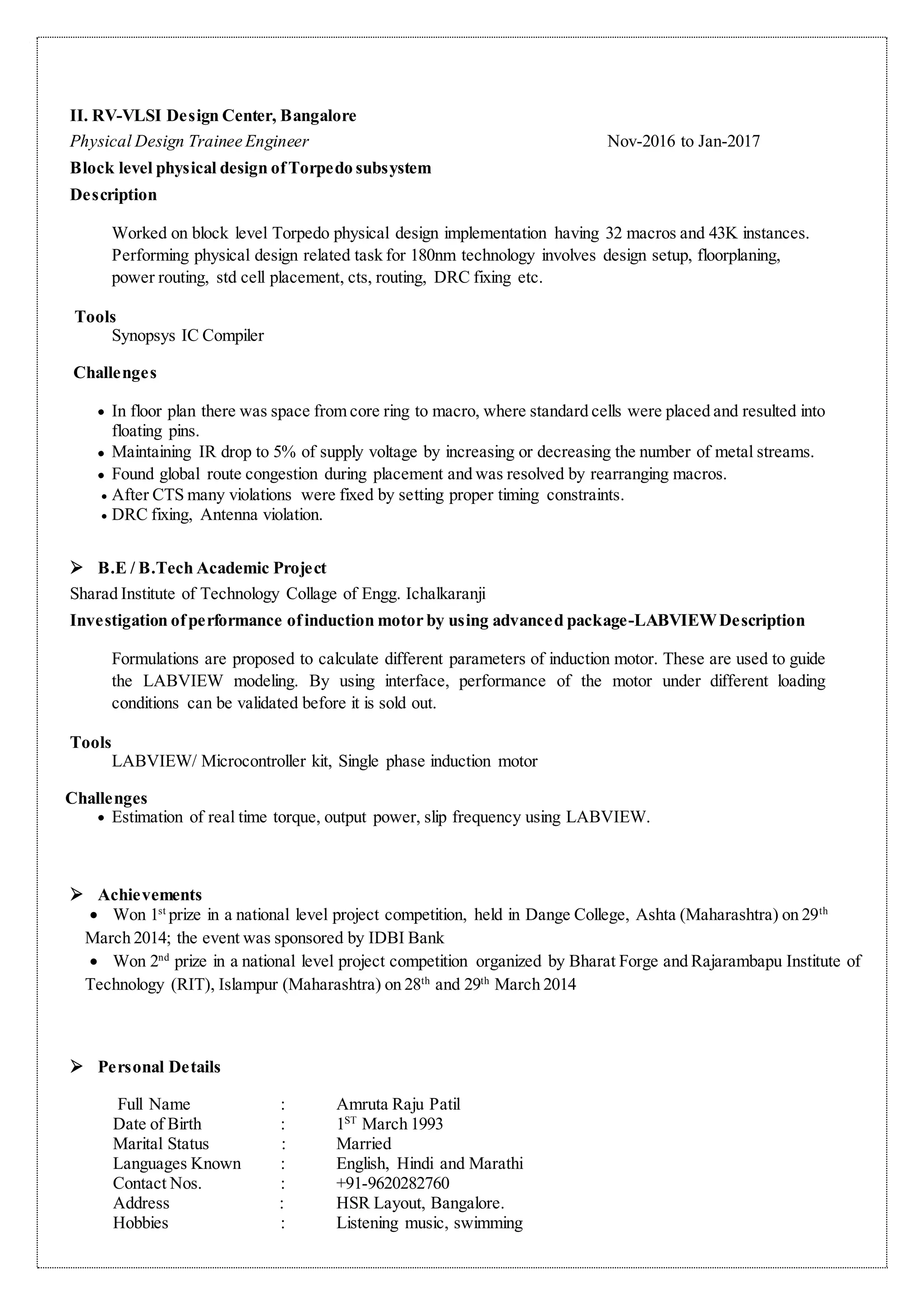 Amruta RV_VLSI(RESUME) | DOCX