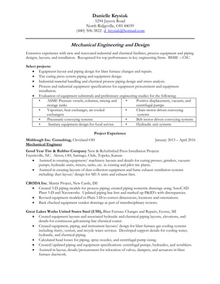 Danielle Krysiak Mech Engineer 5-5-2016 | PDF