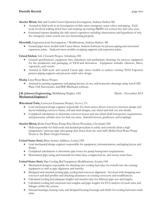 Danielle Krysiak Mech Engineer 5-5-2016 | PDF