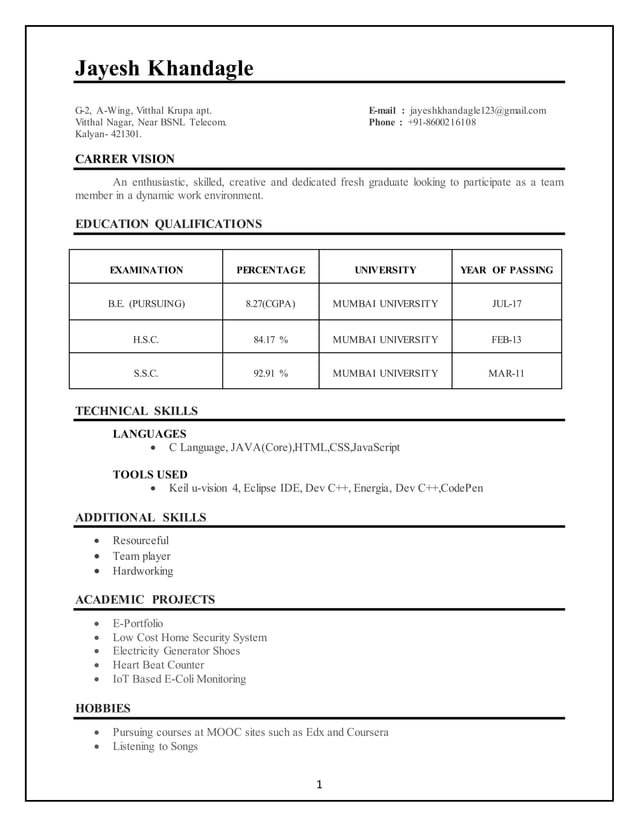 Jayesh_ Khandagle_Updated | PDF